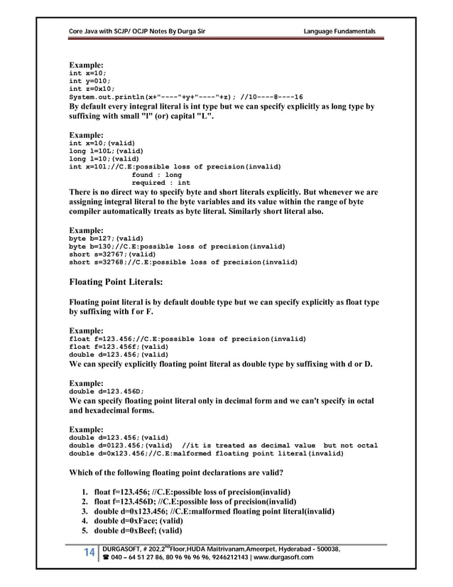 Core_Java_with_SCJP_OCJP_Notes_By_Durga.pdf | Programming Languages ...