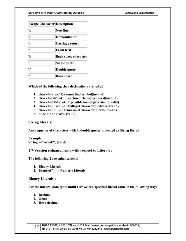 Corejavawithscjpocjpnotesbydurgapdf