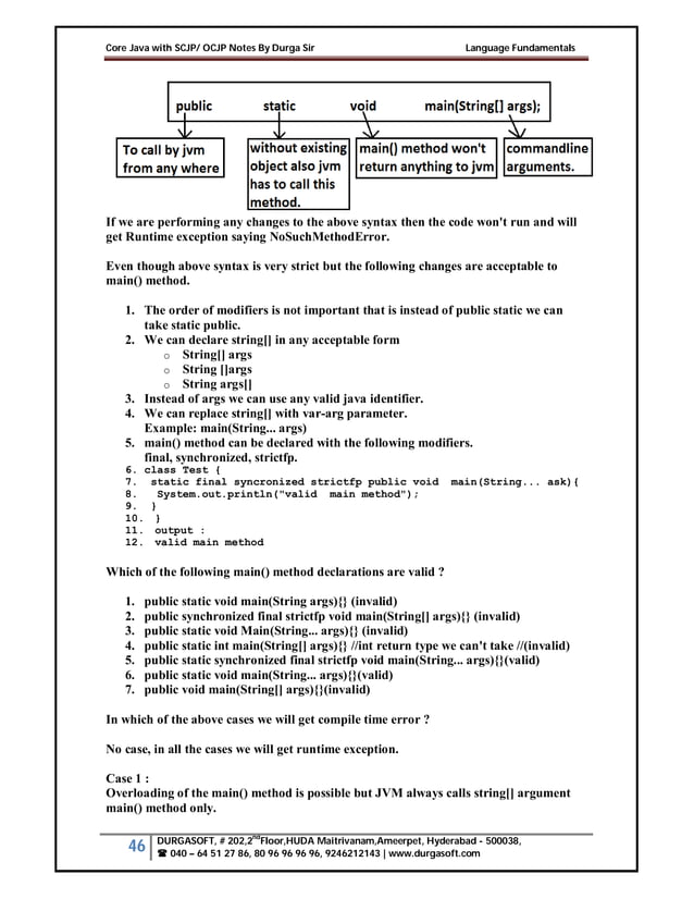 Core_Java_with_SCJP_OCJP_Notes_By_Durga.pdf | Programming Languages ...