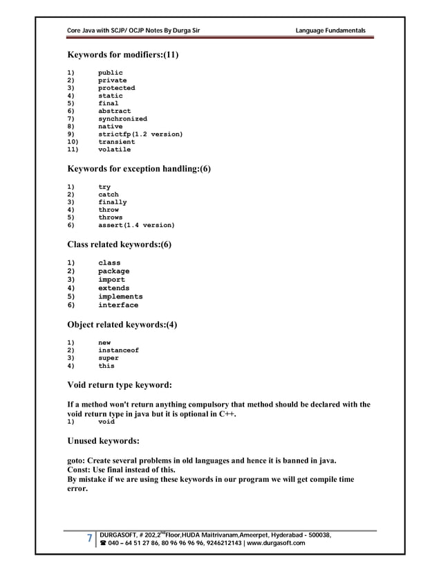 Core_Java_with_SCJP_OCJP_Notes_By_Durga.pdf | Programming Languages ...