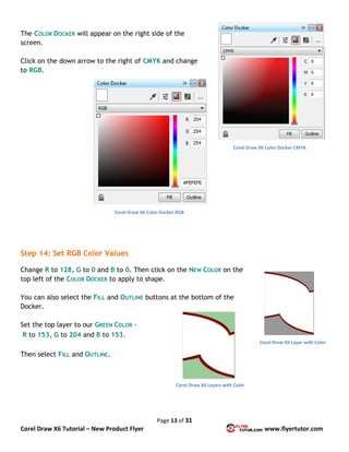 Corel Draw Beginner Tutorial: How to Make a New Product Flyer | PDF
