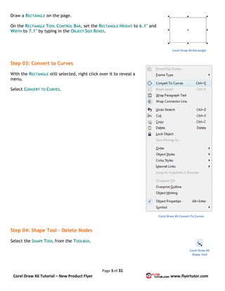 Corel Draw Beginner Tutorial: How to Make a New Product Flyer | PDF