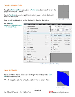 Corel Draw Beginner Tutorial: How to Make a New Product Flyer | PDF