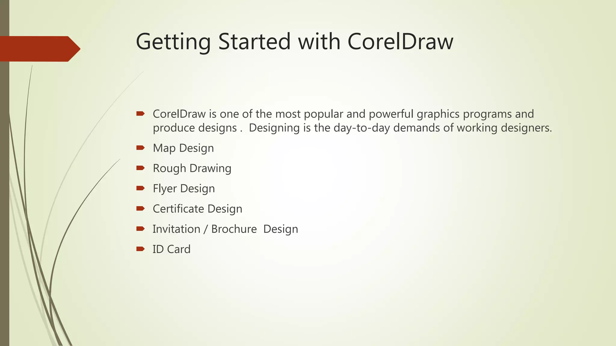 Introduction To Corel Draw Pptx Desktop Publishing Computer Software And Applications