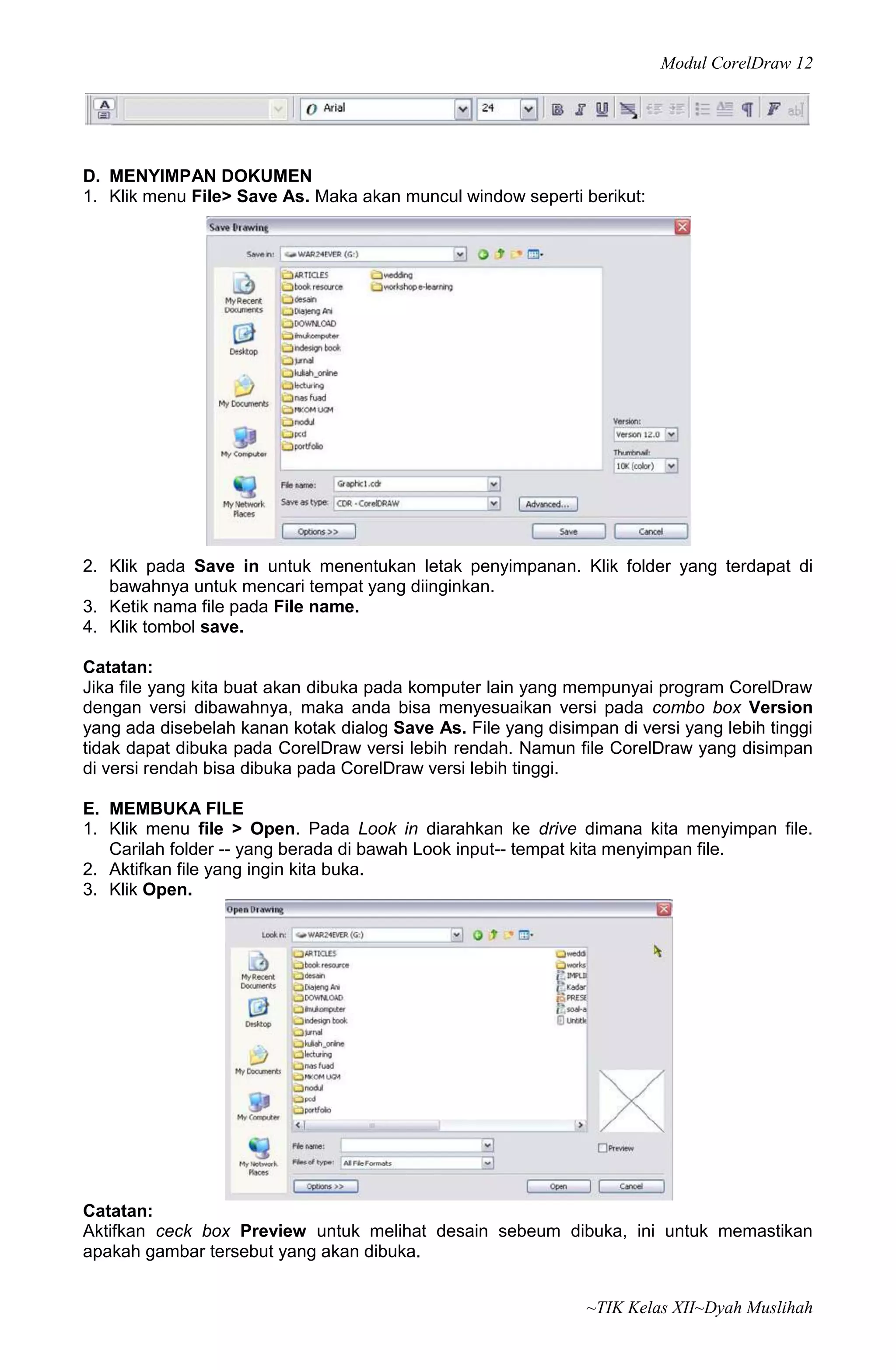 Corel Draw Handout | DOCX