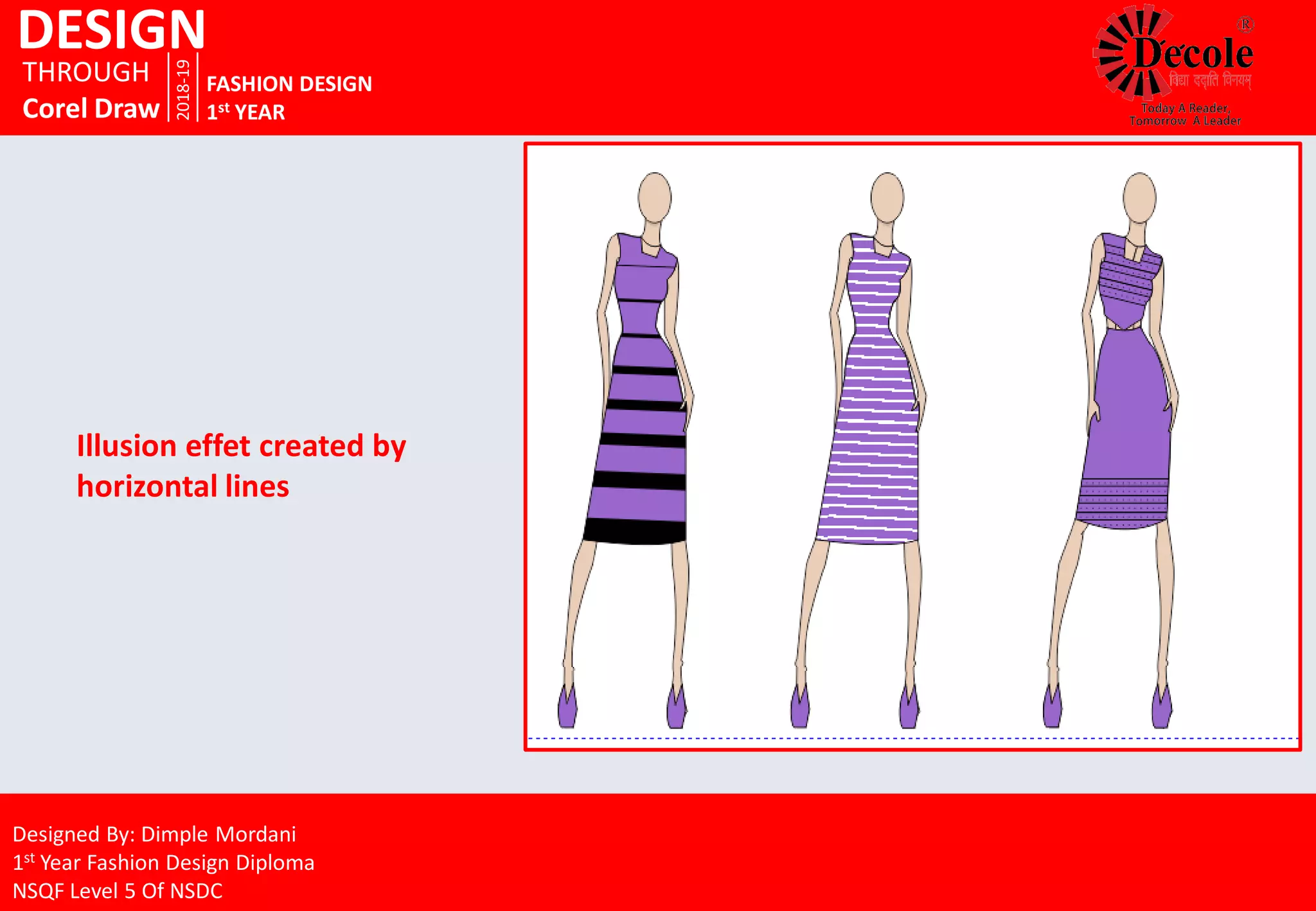 Dimple Mordani, Diploma Fashion Design First Year, (Corel Draw Project ...