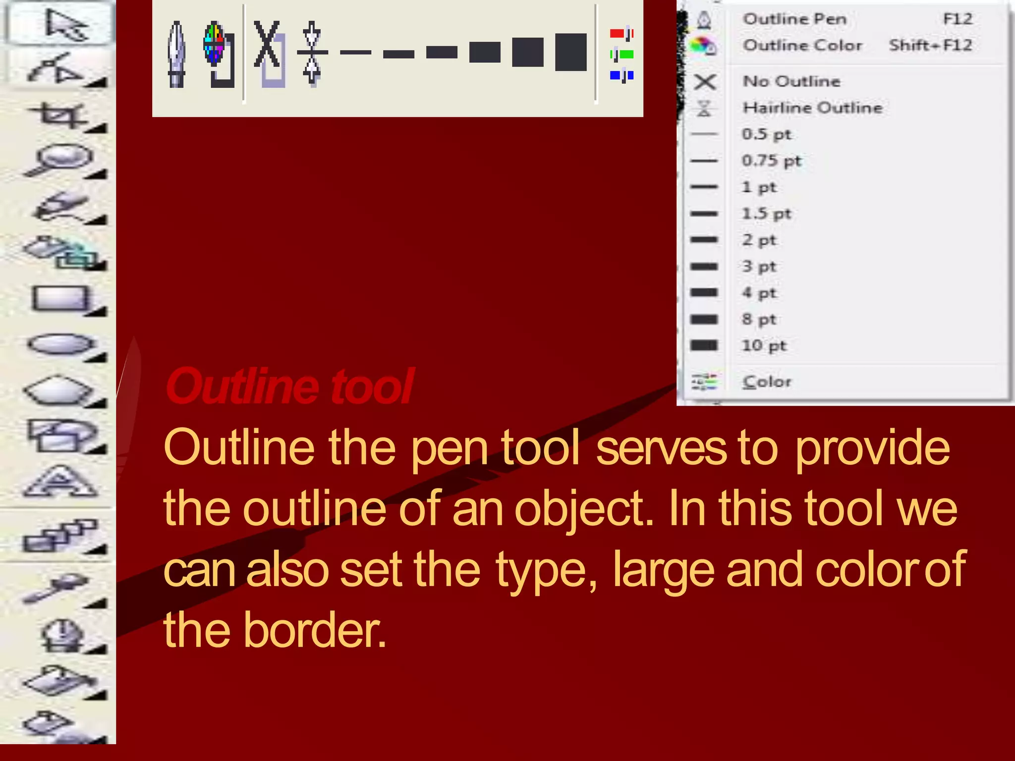 Corel draw tools | PPTX