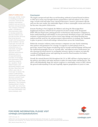 Core Logic® 2011 Natural Hazard Risk Summary And Analysis | PDF