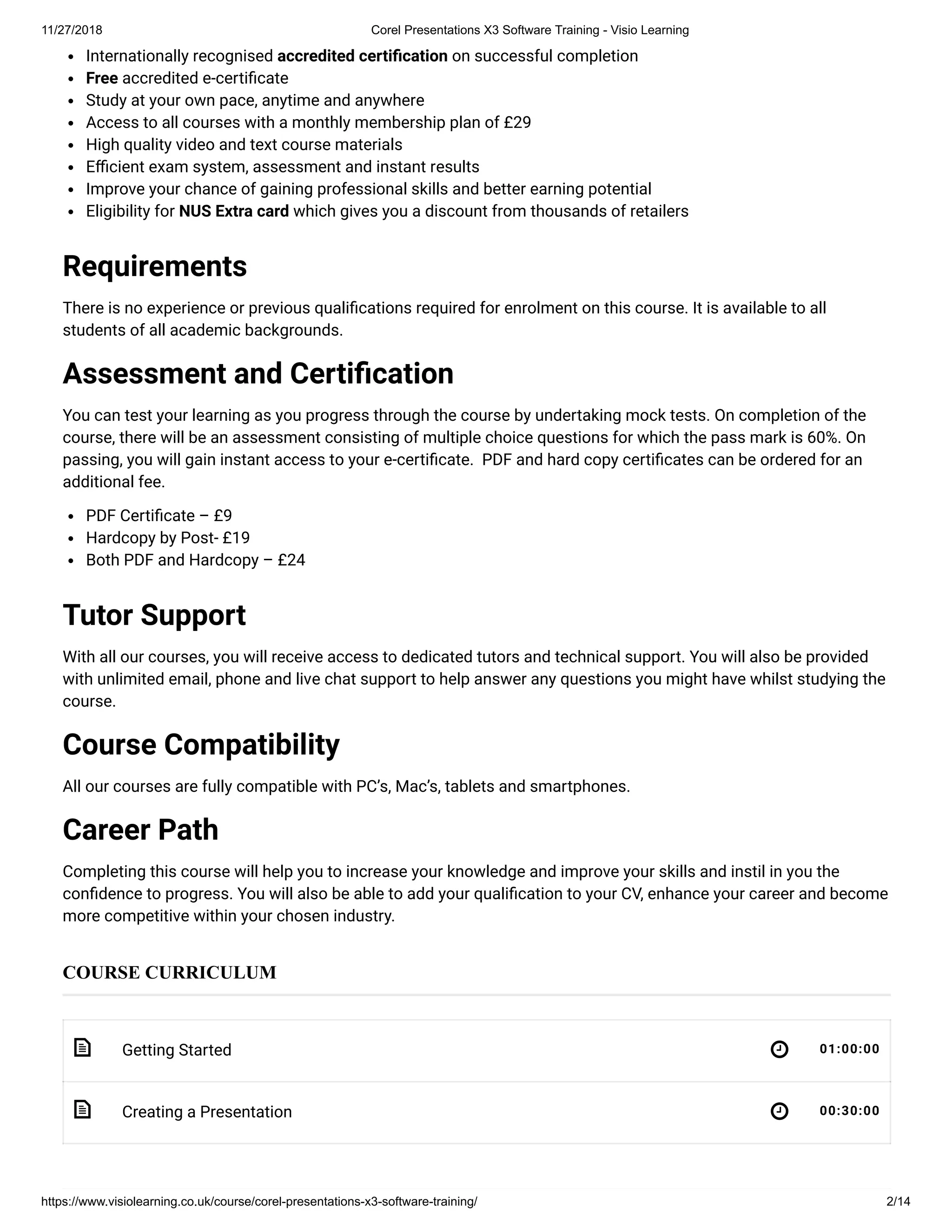 Corel Presentations X3 Software Training - Visio Learning | PDF