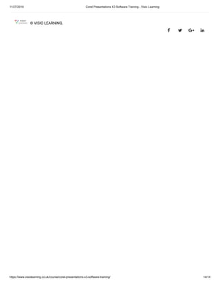 Corel Presentations X3 Software Training - Visio Learning | PDF