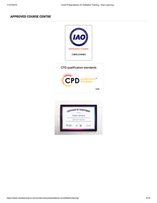 Corel Presentations X3 Software Training - Visio Learning | PDF