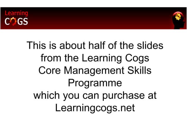Core management skills sample | PPTX