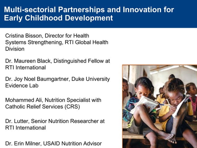 Presentation_Multisectoral Partnerships and Innovations for Early ...
