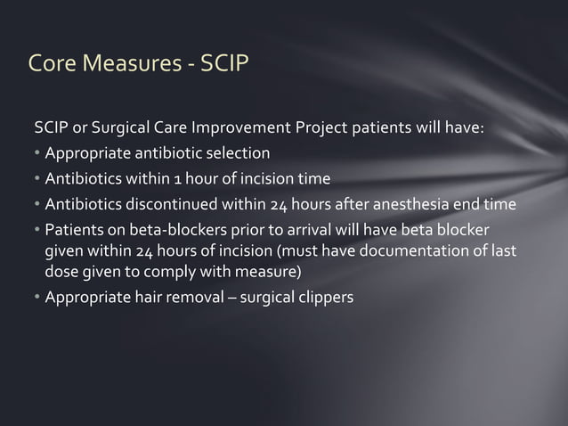 Core measures | PPTX | Healthcare Industry | Industries