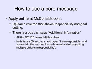 Core messages | PPT
