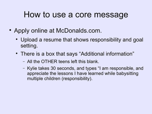 Core messages | PPT