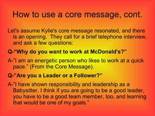 Core messages | PPT