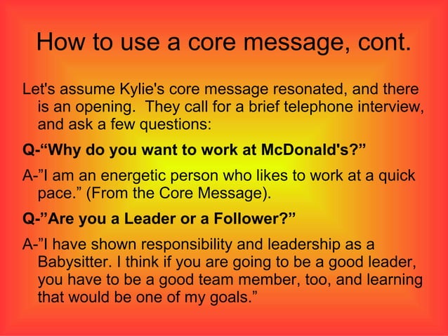 Core messages | PPT