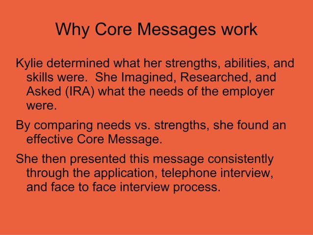 Core messages | PPT