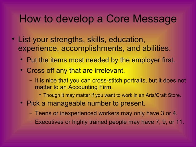 Core messages | PPT