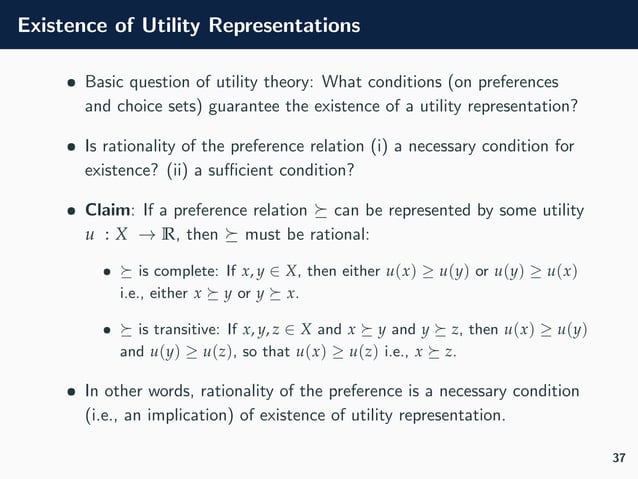 Core Micro Lecture Preferences Utility and Choice | PPT