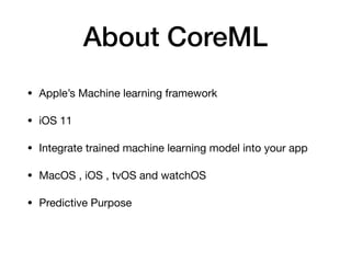 CoreML | PPT