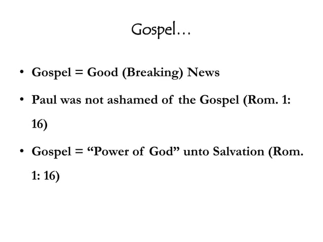 Core of the gospel | PPT