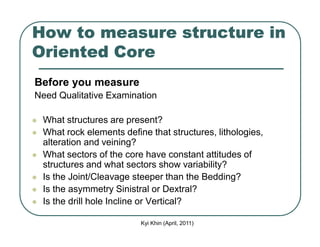 Core orientation in drilling of ROCKS for Site Investigation Works | PDF