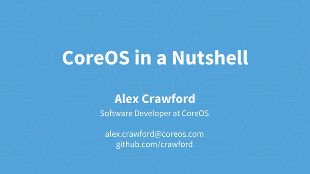 CoreOS in a Nutshell | PPT
