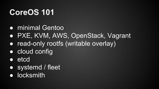 CoreOS intro | PDF | Operating Systems | Computer Software and Applications