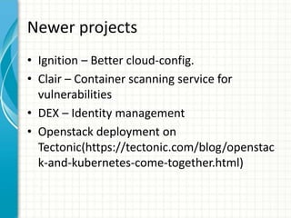 CoreOS Overview and Current Status | PPTX
