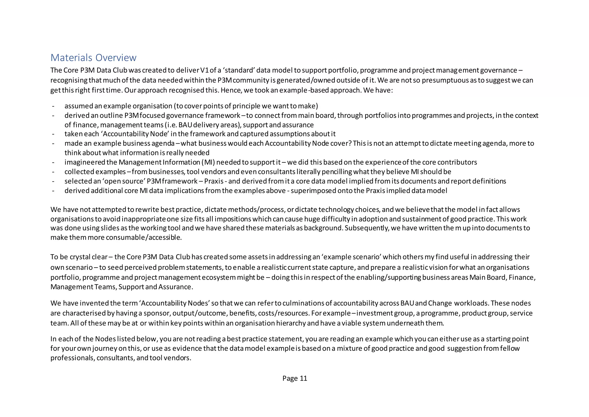 Introduction to the Core P3M Data Model and Business Integrated (P3M ...