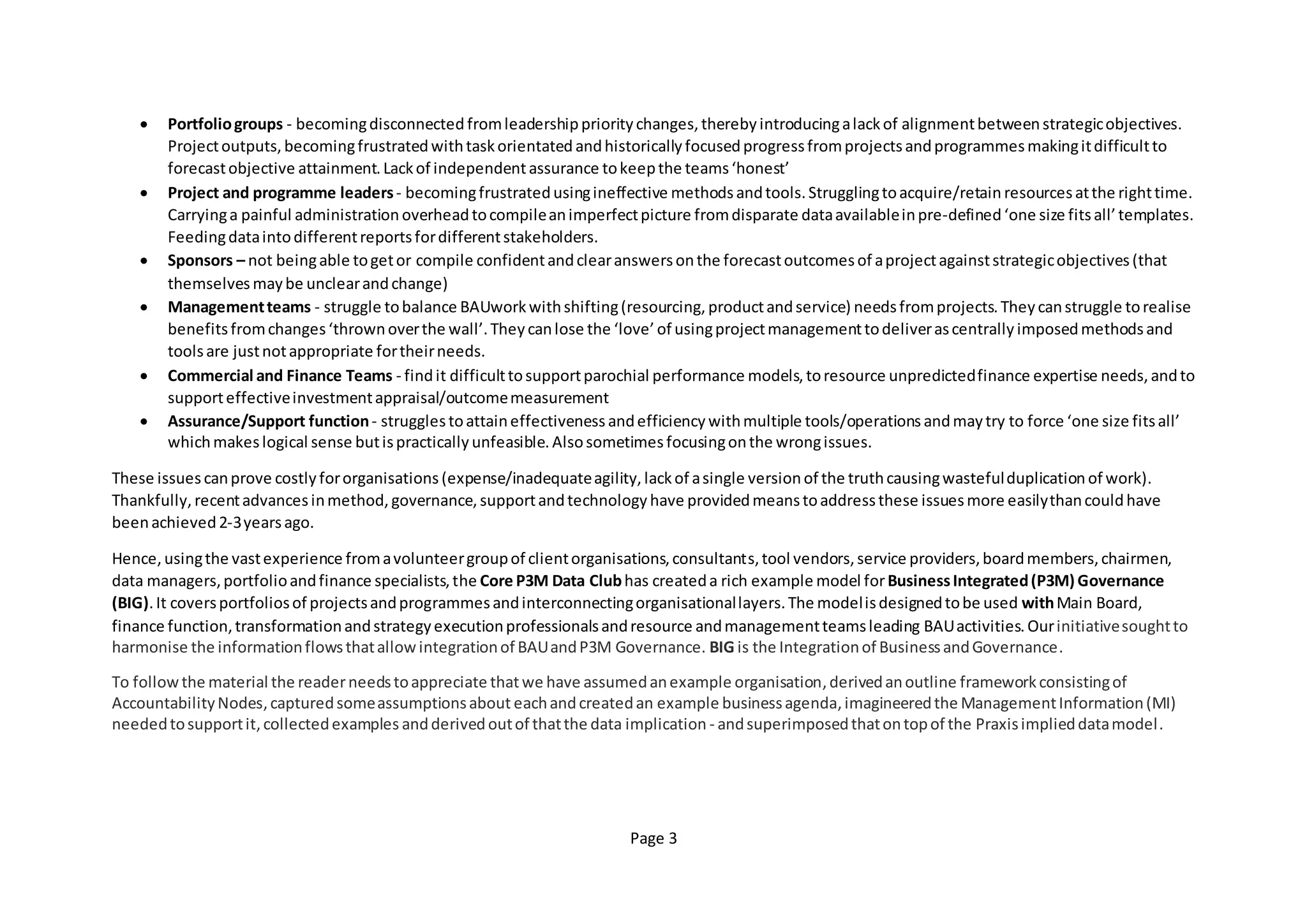 Introduction to the Core P3M Data Model and Business Integrated (P3M ...