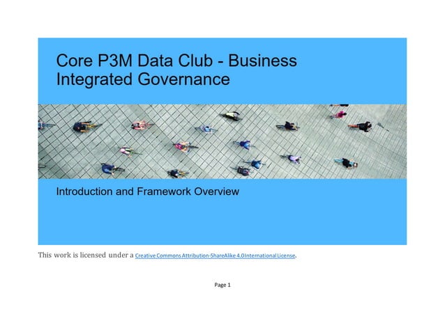 Introduction to the Core P3M Data Model and Business Integrated (P3M ...