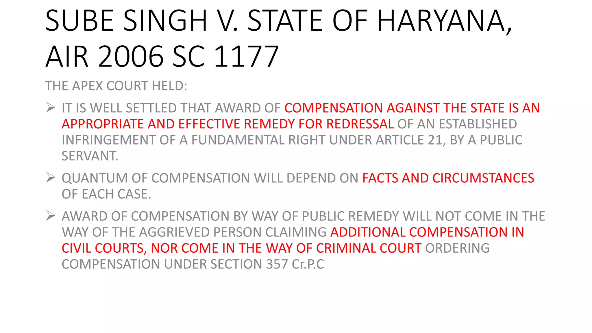 Core paper presentation on compensation jurisprudence 1 | PPTX