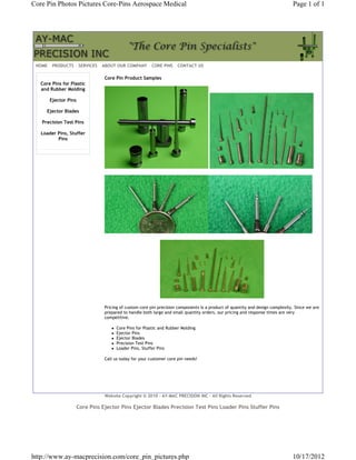 Core pin pictures | PDF