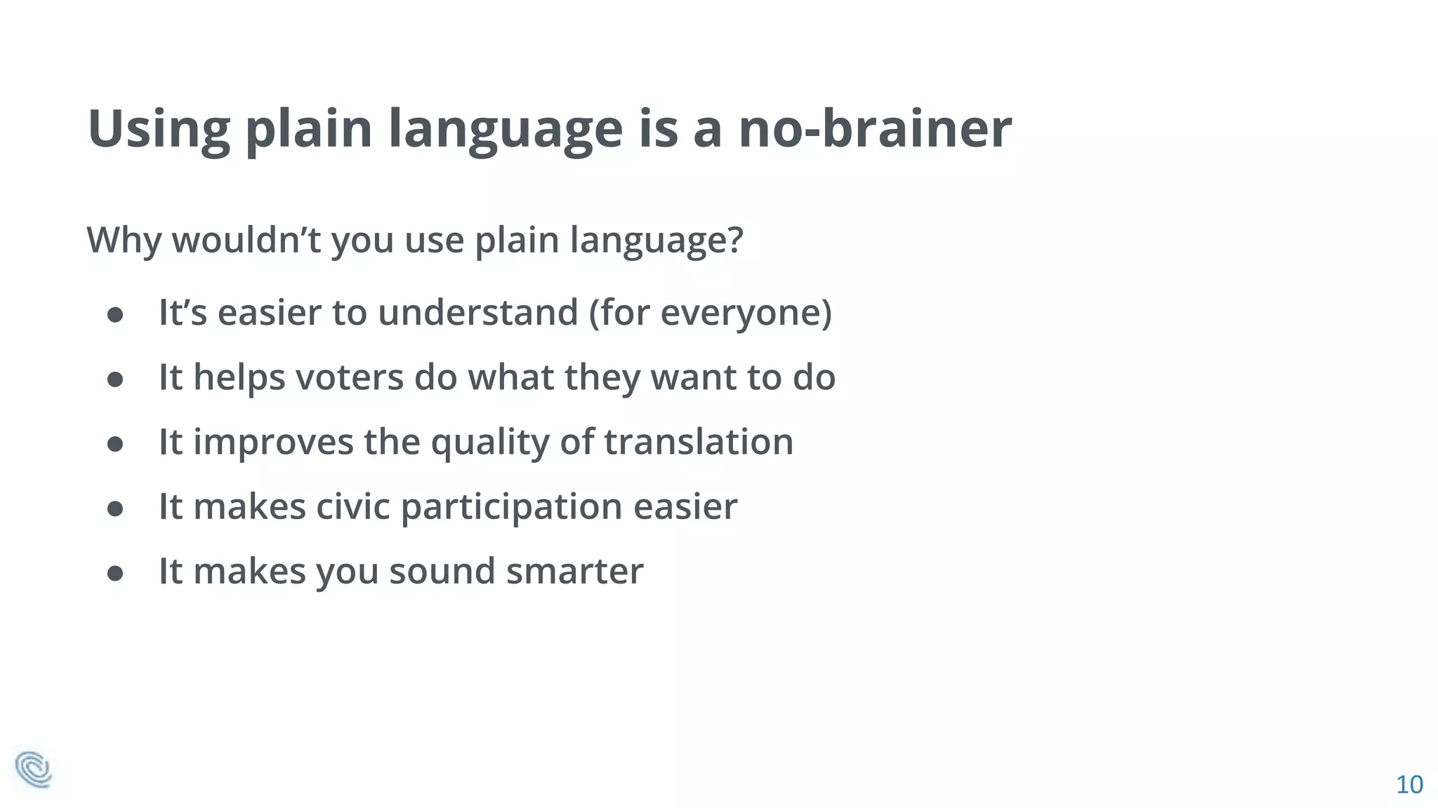 Plain language: Writing for everyone | PPT