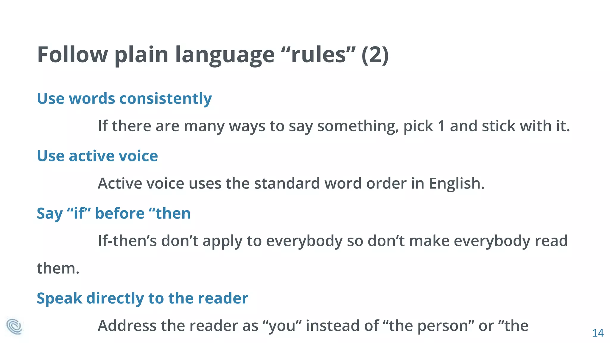 Plain language: Writing for everyone | PPT