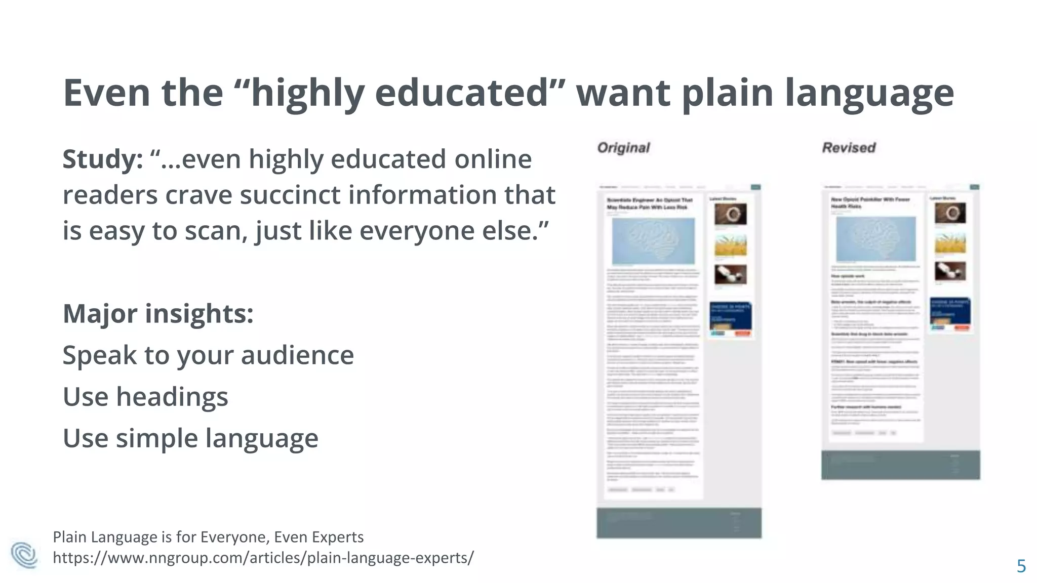 Plain language: Writing for everyone | PPTX