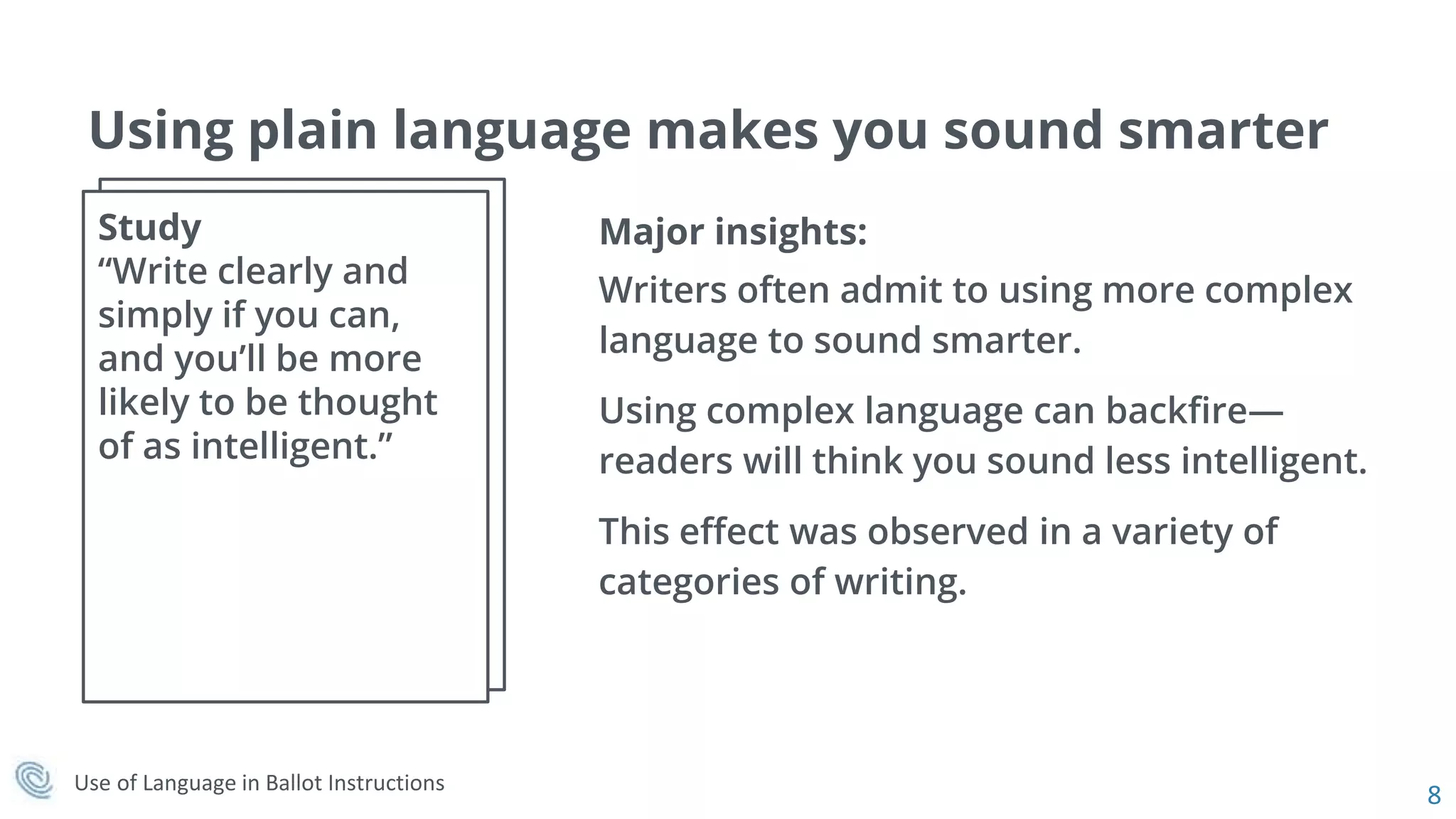 Plain language: Writing for everyone | PPT