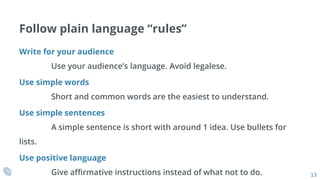 Plain language: Writing for everyone | PPT