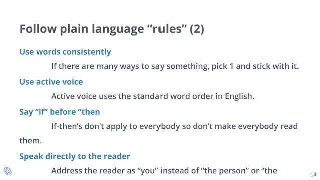 Plain language: Writing for everyone | PPT