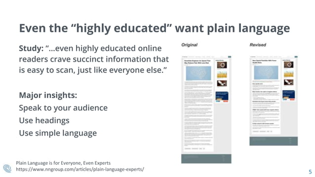 Plain language: Writing for everyone | PPT
