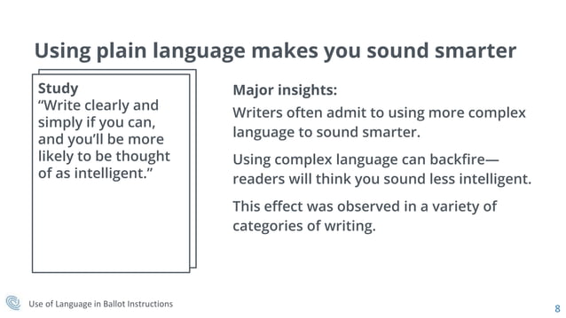 Plain language: Writing for everyone | PPT