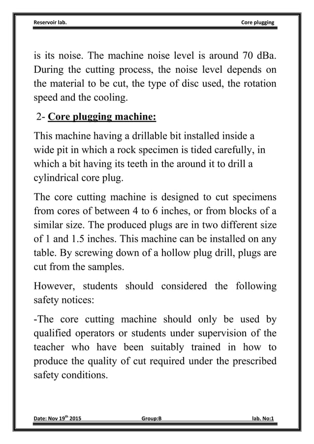 Core plugging | PDF | Geology | Science