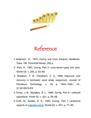 Core plugging test | DOCX
