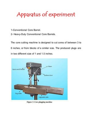 Core plugging test | DOCX