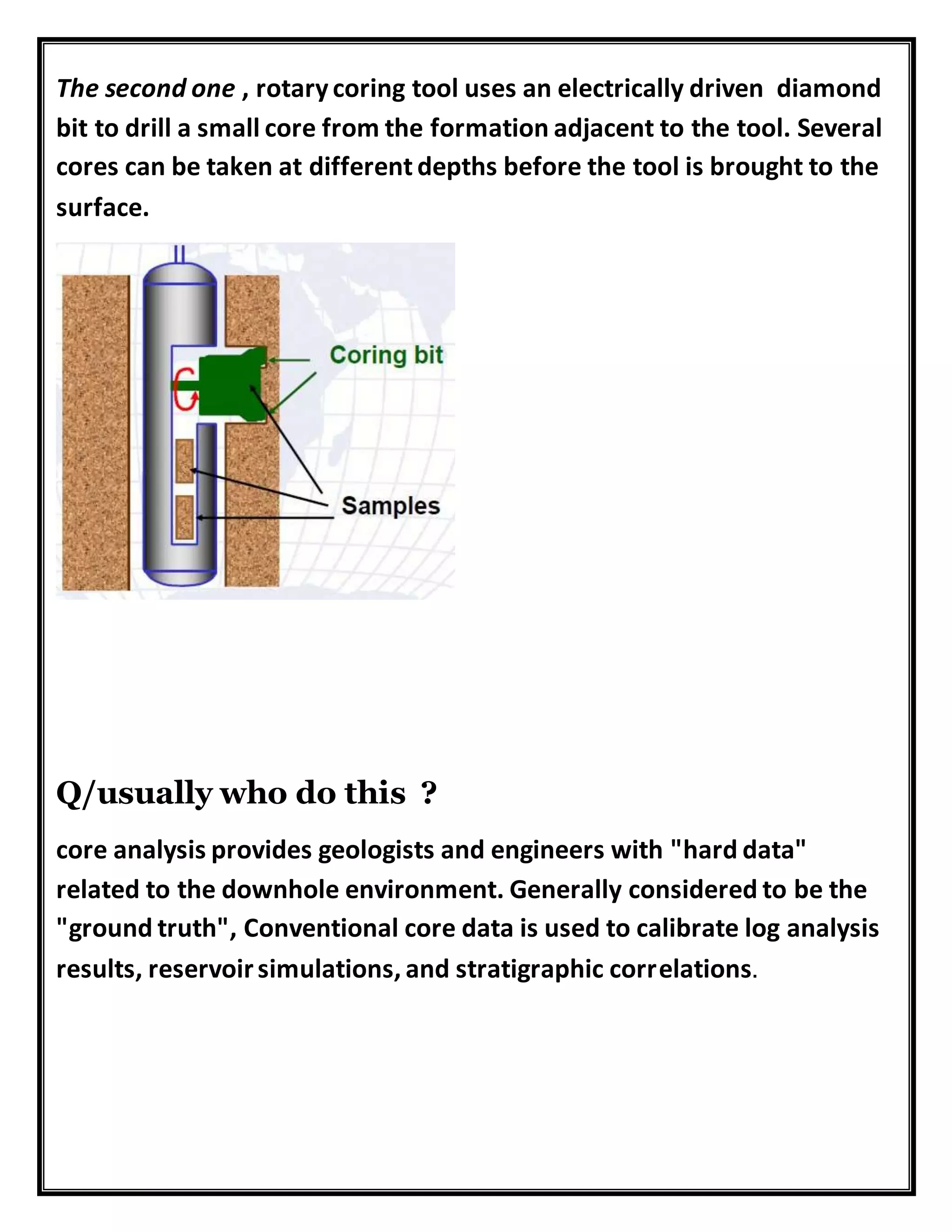Core plugging test | DOCX