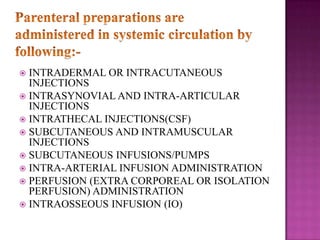 parenterals....formulation & evaluation | PPTX