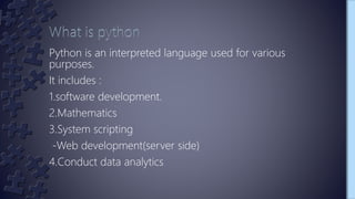 Core python.pptx | Programming Languages | Computing